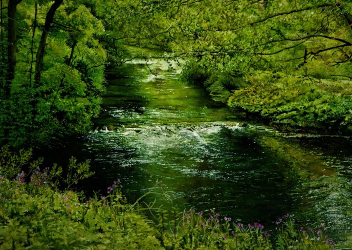 Evergreen waters - Martin Scrase - Paintings & Prints, Landscapes ...