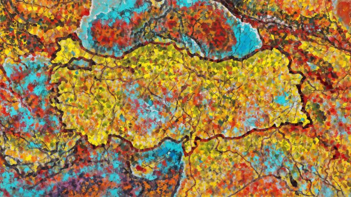 Turkey Wall Art Map - Wall Art Maps - Digital Art & AI, Places & Travel ...