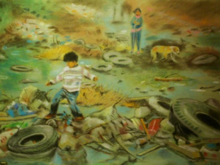 Children's park - Angulo - Paintings & Prints, Childrens Art, Other ...