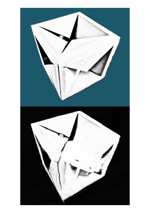 Cube II - Maria Kugel (berufsmantelandmore) - Digital Art & AI, Abstract, Irregular Forms - ArtPal