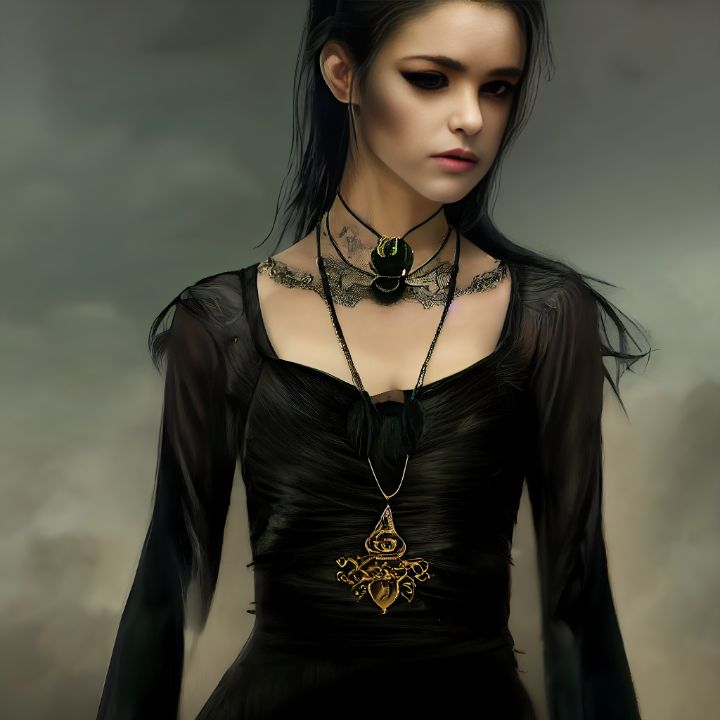 Necromancer girl - Digital Art & AI