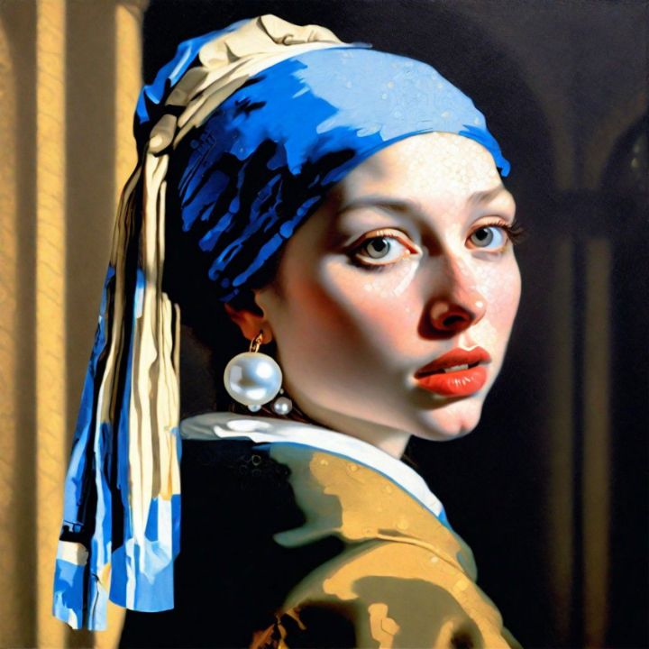 Future Vision 'Girl with a Pearl' - Painted Dreams - Digital Art & AI ...