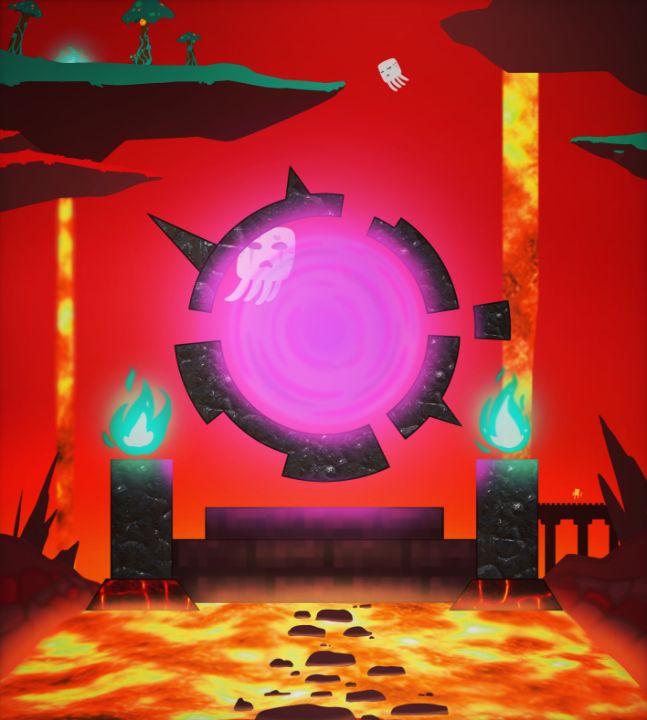 Minecraft Nether - Yuki Ly - Digital Art, Abstract, Landscape - ArtPal