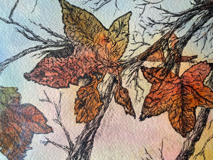 Maple Leaves and Branches - MShannonHurst - Paintings & Prints, Flowers ...