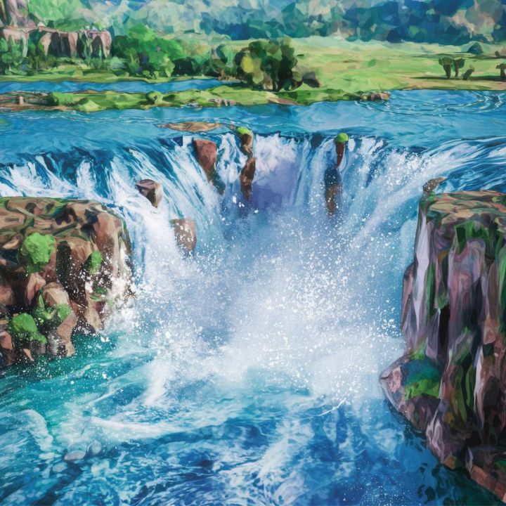 3D Waterfall Landscape - Fouad Art - Digital Art & AI, Landscapes ...
