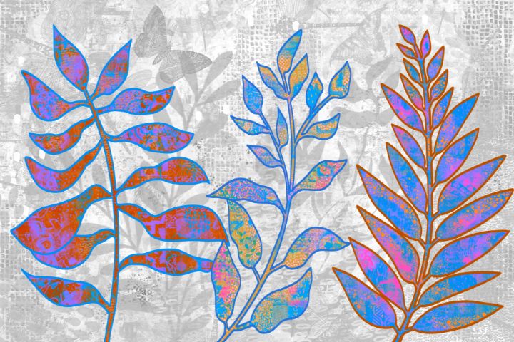 Mixed Media Magical Leaves 2 - Adinald Artworld - Digital Art & AI ...