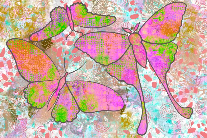 Mixed Media Butterflies - Adinald Artworld - Digital Art & AI, Animals ...