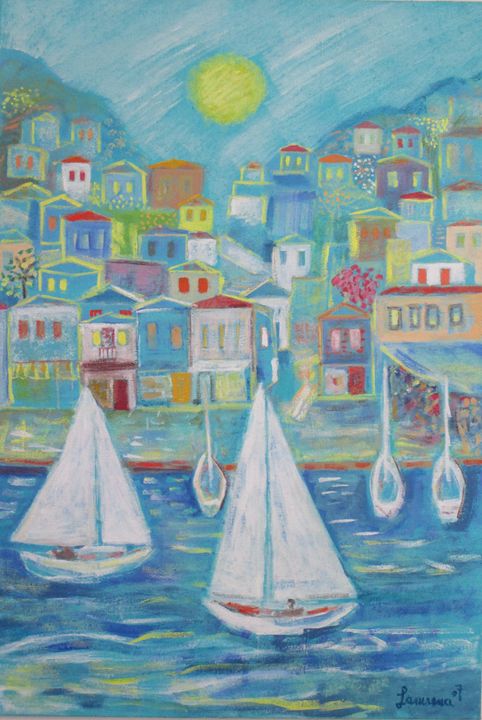 Tail Sailing - Michael Lawrence's Art - Paintings & Prints, Landscapes ...