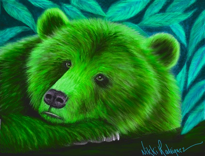 Resting bear face - Nikki Rodriguez Fine Art - Drawings & Illustration ...
