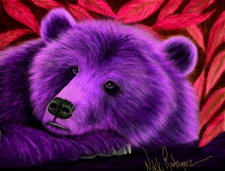 Resting bear face - Nikki Rodriguez Fine Art - Drawings & Illustration ...