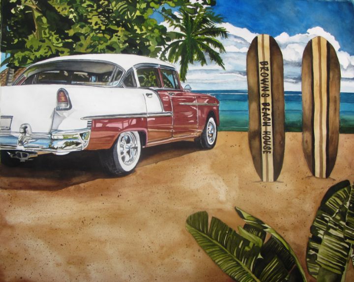 Browns Beach House - Richard B Reed Studios - Paintings & Prints ...