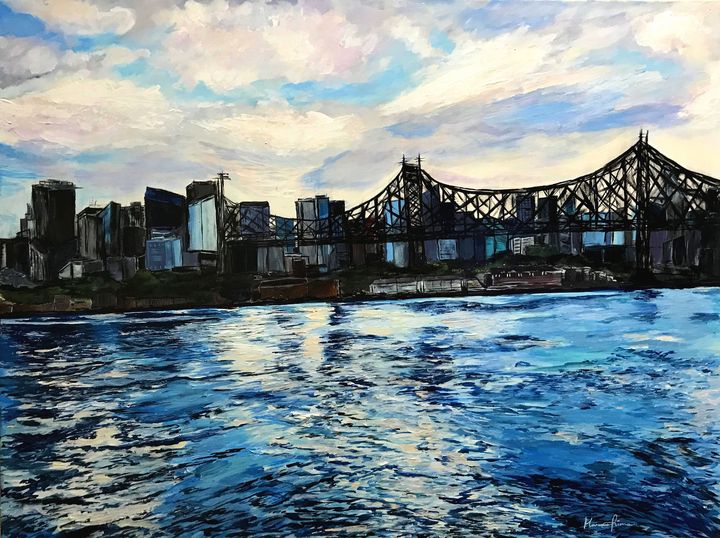 City Reflections - Marianne Rivera Art - Paintings & Prints, Buildings ...