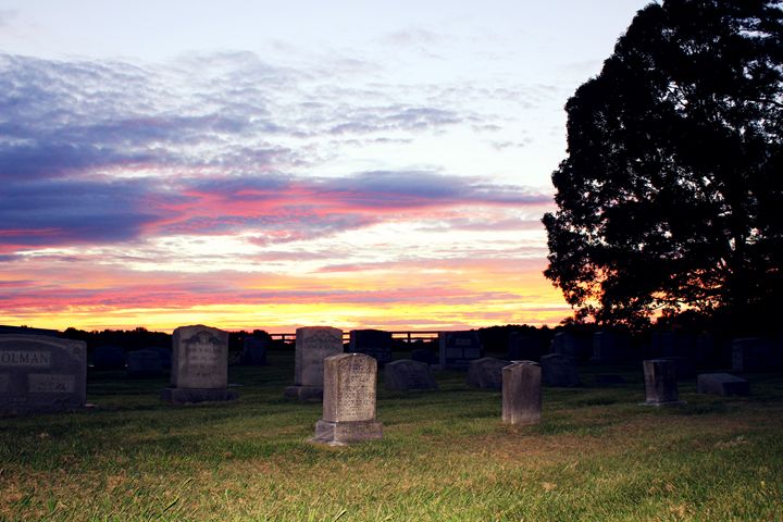 Sunset over cemetery - Ashley Schwoebel - Photography, Landscapes ...