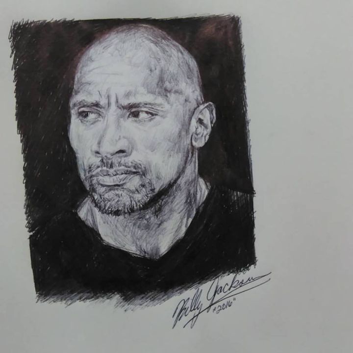 Dwayne Johnson (The Rock) - Billy Jackson - Drawings & Illustration ...
