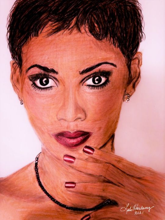 Halle Berry Option 1 - Art By Leslie - Drawings & Illustration, People ...