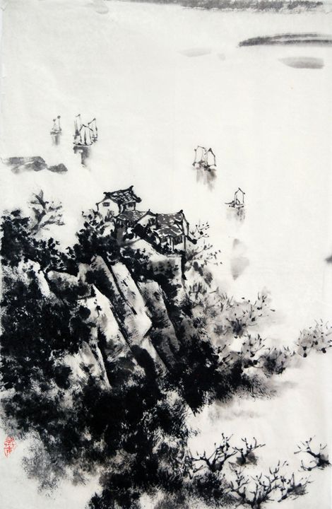 mountain - Suhui Chinese paiting - Paintings & Prints, Landscapes ...