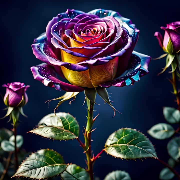 Perfect Purple Rose - Mystic Muse - Digital Art & AI, Flowers, Plants ...