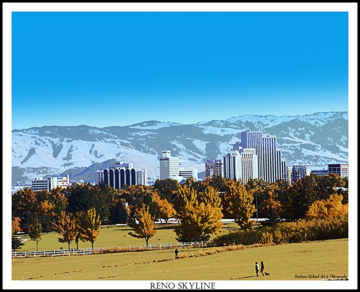 Reno Skyline Poster Print - Bobbee Rickard Art & Photography - Digital ...