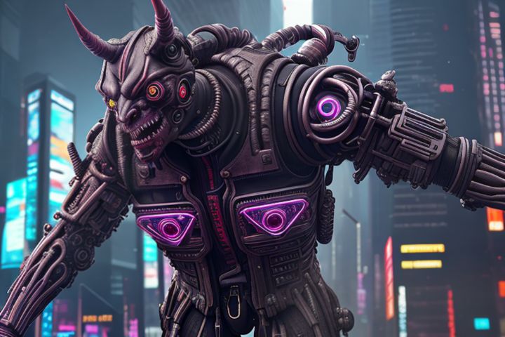 Cyberpunk Monster - Marco23 - Digital Art, Fantasy & Mythology, Space ...