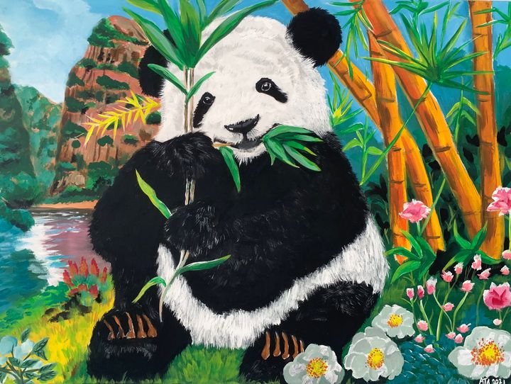 Cute panda - Ata - Paintings & Prints, Animals, Birds, & Fish, Other ...