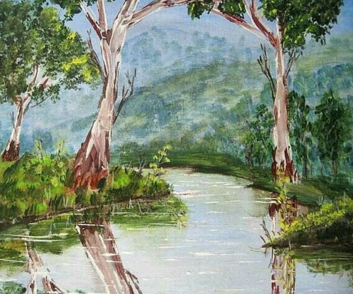 Stillness - Art - Paintings & Prints, Landscapes & Nature, Forests, Other Forests - ArtPal