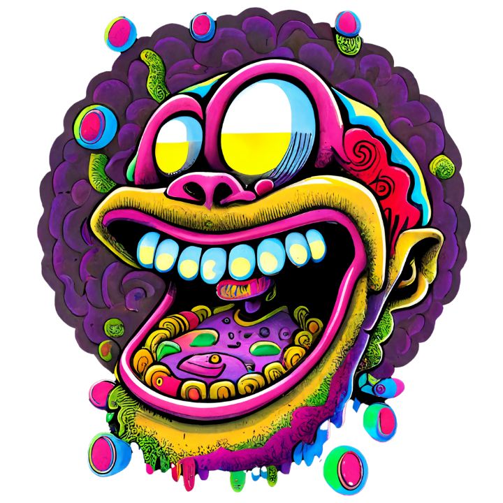 Trippy face - Magnolion - Digital Art & AI, Abstract, Figurative - ArtPal