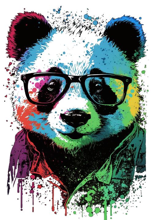 Pop Art Panda - Magnolion - Digital Art & AI, Animals, Birds, & Fish ...