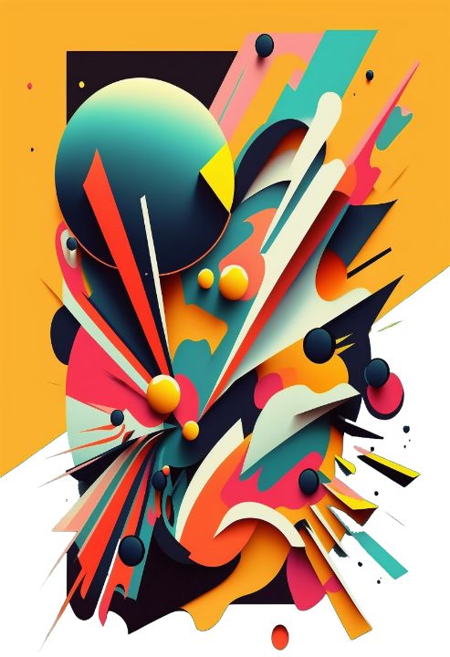 Abstract vibrating shapes - Magnolion - Digital Art & AI, Abstract ...
