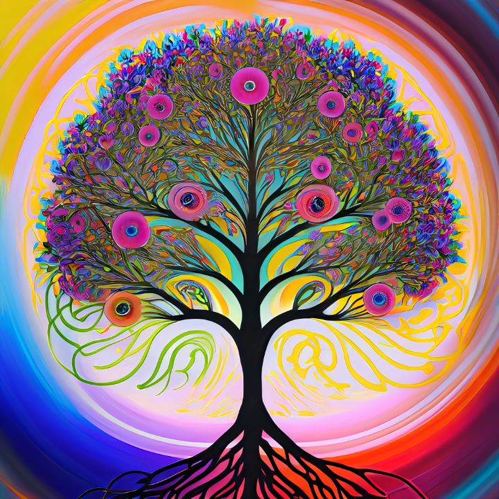 Flowers of Restoration - CYBER ART - Digital Art, Abstract, Color - ArtPal