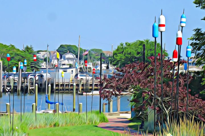 Cape Cod - Blue Fusion Surf Art - Digital Art & AI, Landscapes & Nature ...