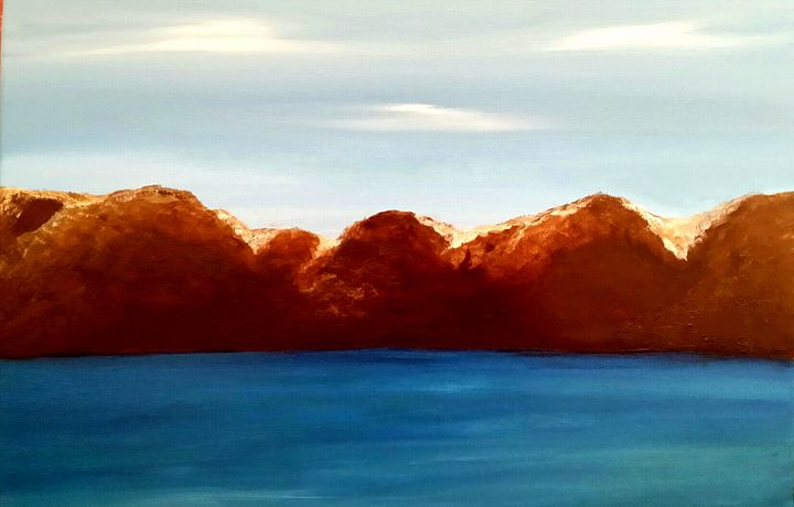 Blue Lagoon by Annette Marshall - Goldielocs Art Creations - Paintings ...
