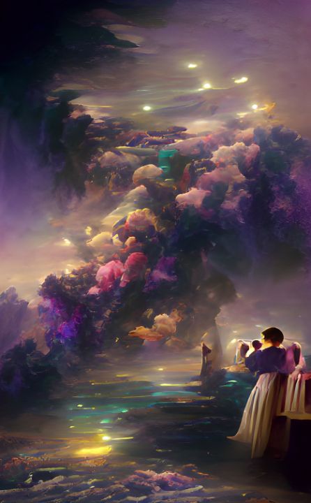 Heaven At Night - Burrn - Digital Art & AI, Fantasy & Mythology ...