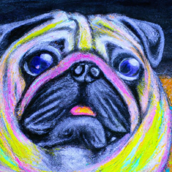 The Colorful Pug Dog - La Paully - Drawings & Illustration, Animals ...
