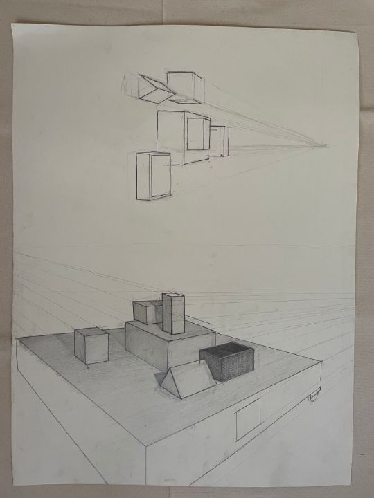 Floating Boxes - Kerry Wilson - Drawings & Illustration, Abstract ...