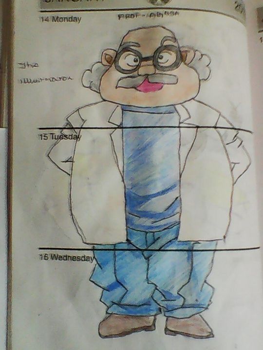 Professor Agasa - Roshani Patil - Drawings & Illustration, Childrens ...