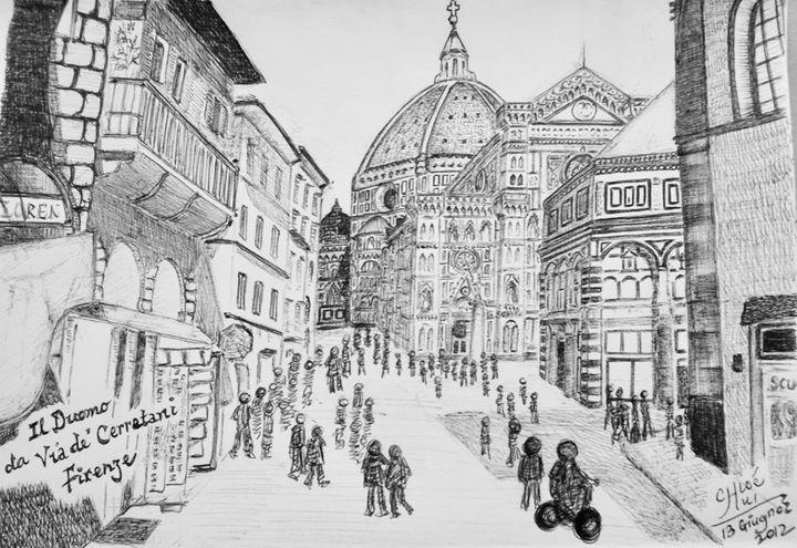 Duomo of Florence 4 - ChloARTe - Drawings & Illustration, Places ...