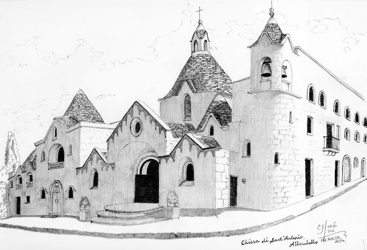 Church Of Saint Antonio, Alberobello - ChloARTe - Drawings ...