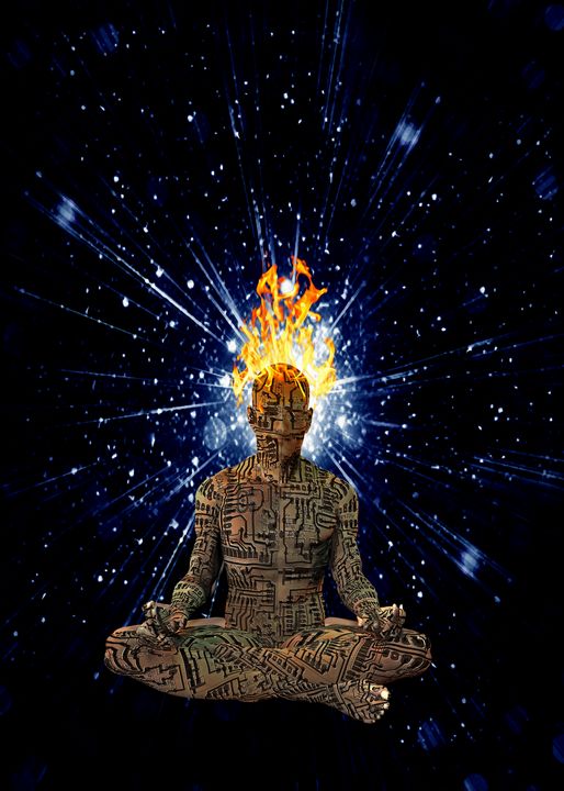 Cyborg meditation - rolffimages - Digital Art & AI, Religion ...