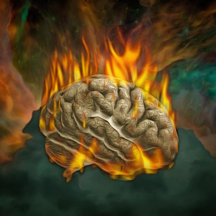 Burning mind - rolffimages - Digital Art & AI, Abstract, Figurative ...