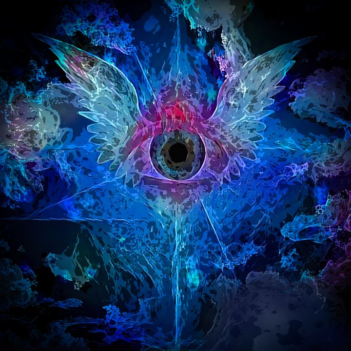 Winged Eye Painting - rolffimages - Digital Art & AI, Religion ...
