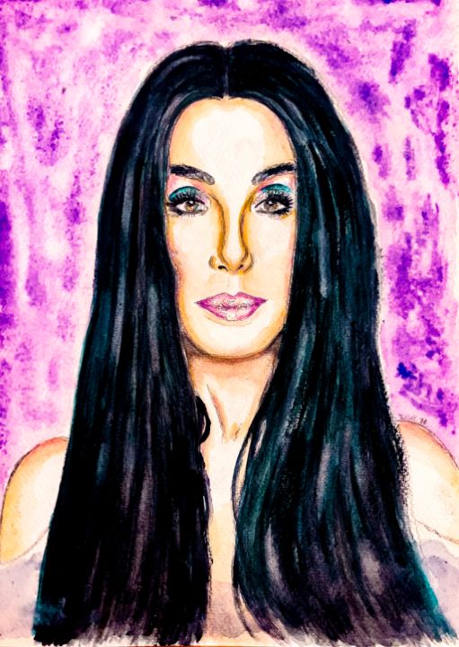 “Cher” - Will’s Watercolors - Paintings & Prints, People & Figures ...