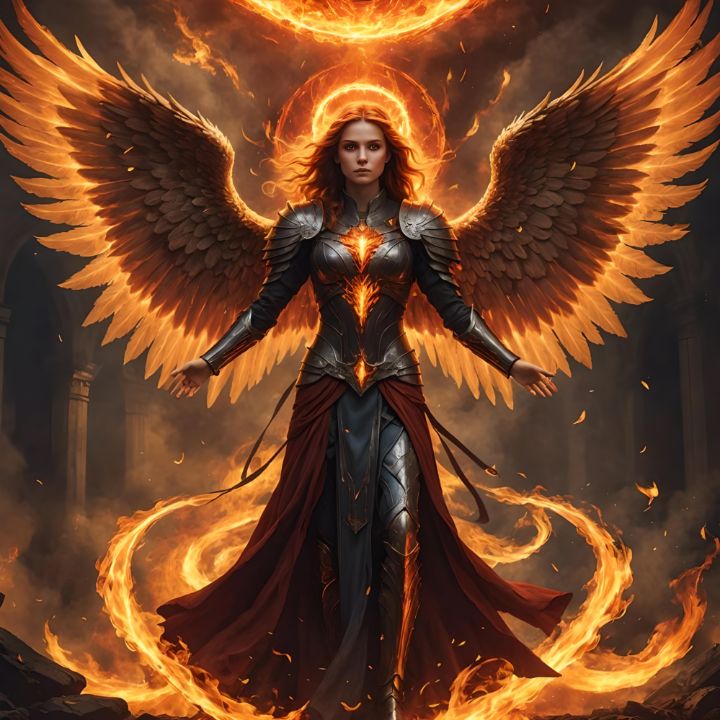 Angel Of Fire - Paw's Arts - Digital Art & AI, People & Figures, Female ...