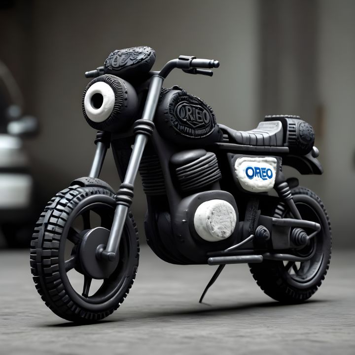 Oreo Motorcycle - Paw's Arts - Digital Art & AI, Vehicles ...