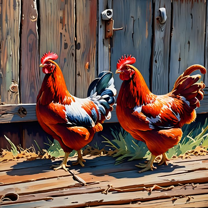 Chicken Strutters - Paw's Arts - Digital Art & AI, Animals, Birds ...