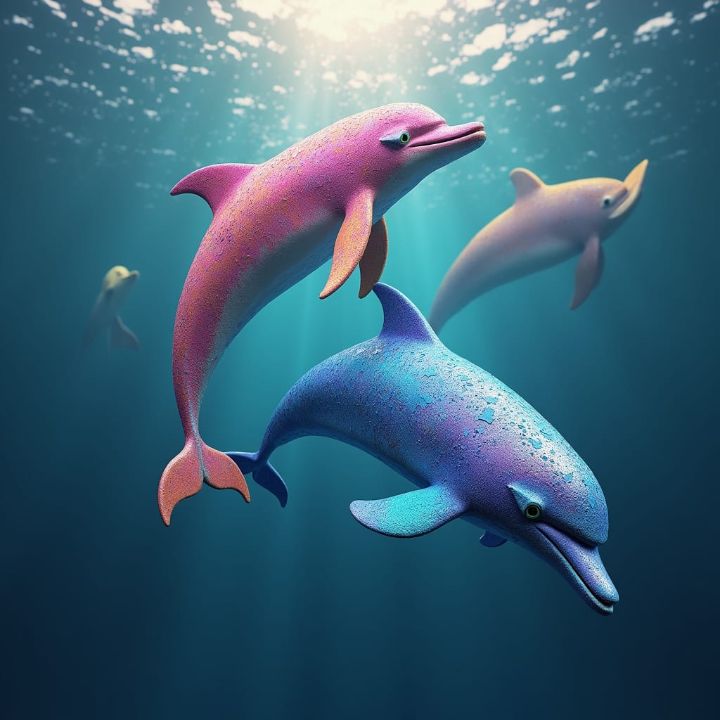Rainbow Dolphins - Paw's Arts - Digital Art & AI, Animals, Birds ...