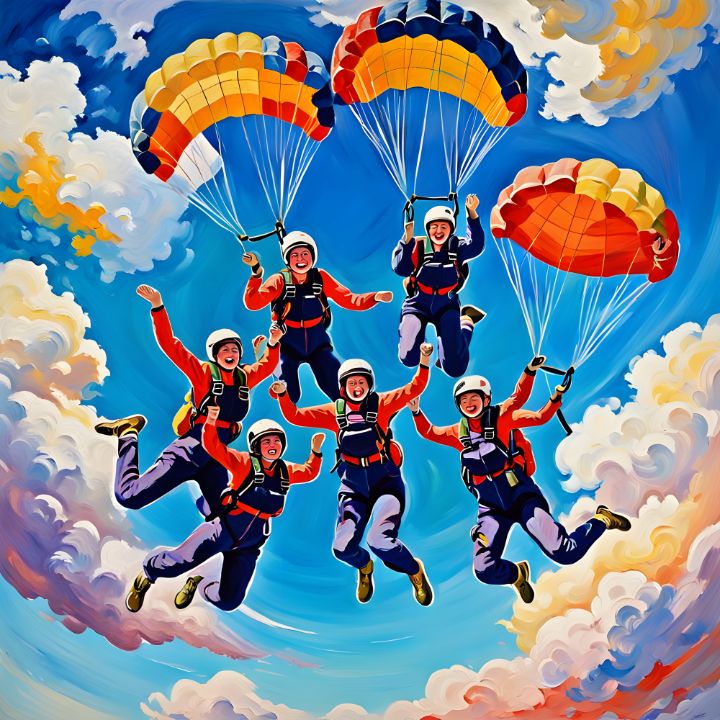 Skydiving Daze - Paw's Arts - Digital Art & AI, Sports & Hobbies ...