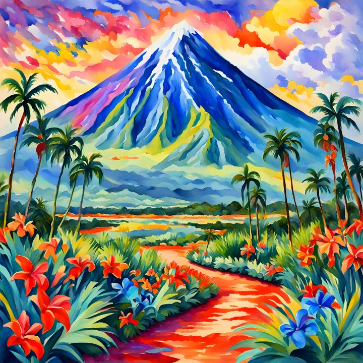 Hawaiian Paradise Volcano - Paw's Arts - Digital Art & AI, Places ...