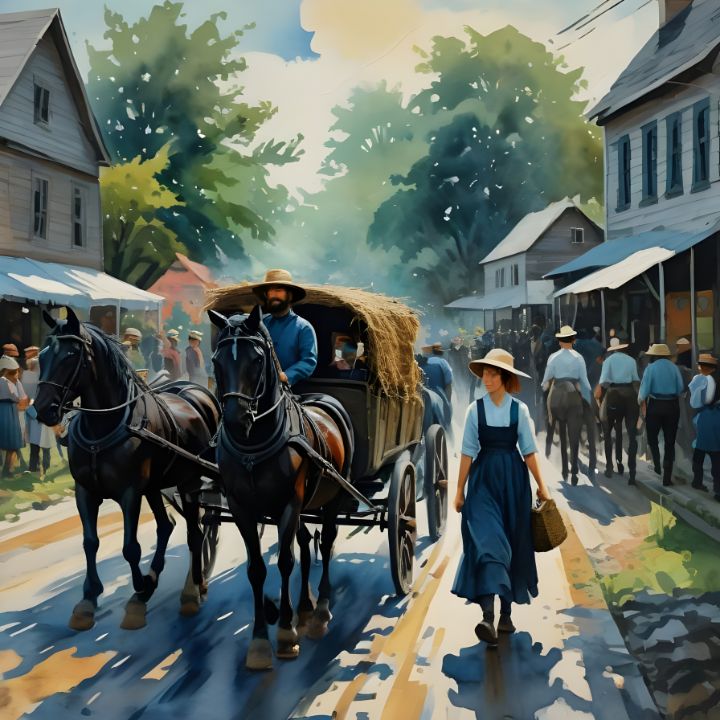 Amish In Ohio - Paw's Arts - Digital Art & AI, Places & Travel, United ...