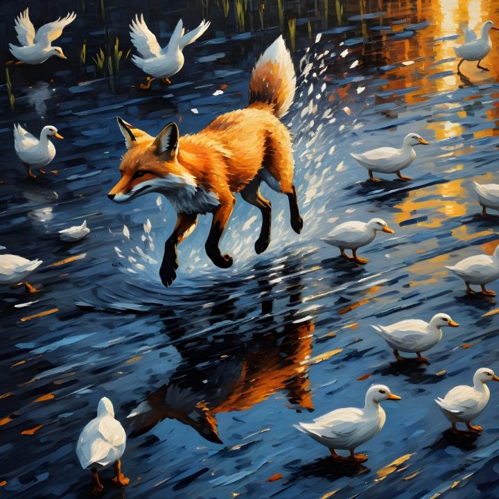 Fox Trot - Paw's Arts - Digital Art & AI, Animals, Birds, & Fish, Fox ...