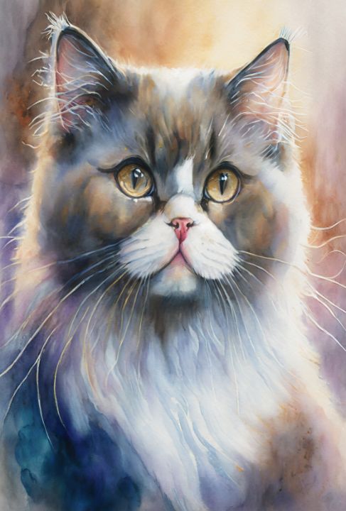 British medium hair cat - Mantra Seeds - Digital Art & AI, Animals ...